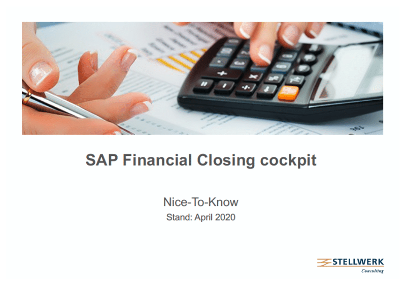 SAP Financial Closing Cockpit SAP - Beratung — STELLWERK